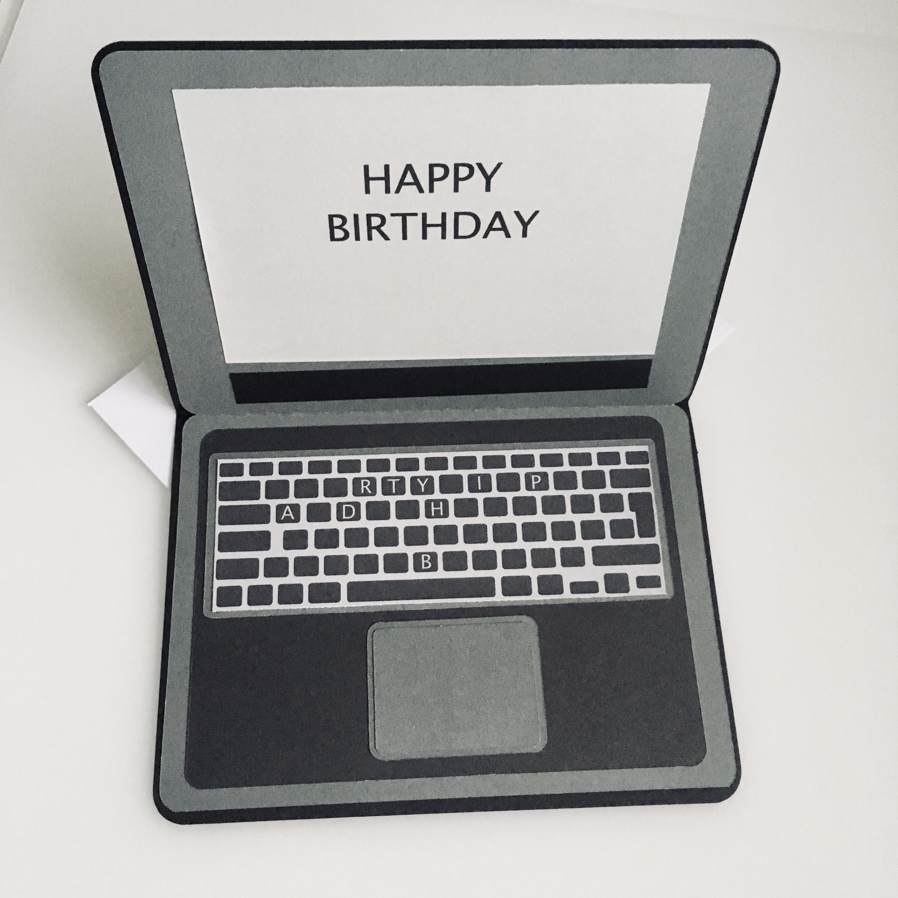 Computer Birthday Christmas Card Geeky Birthday Card Laptop | Etsy UK