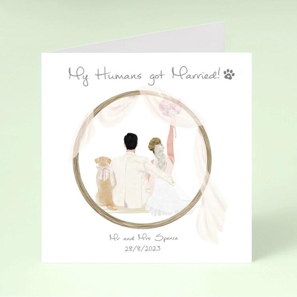 Dog Wedding Card - Etsy