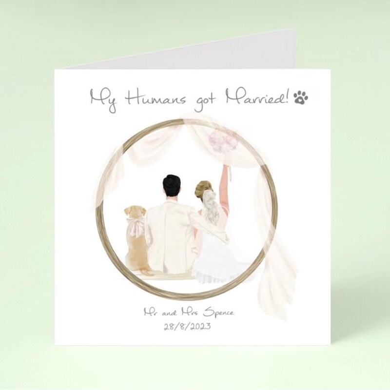 Dog Wedding Card - Etsy