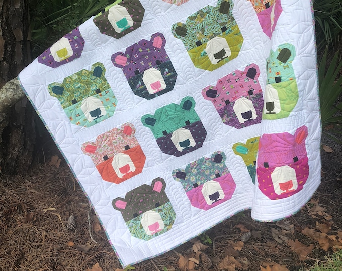 Bjorn Bear Quilt Kit Featuring Spirit Animal by Tula Pink - Etsy