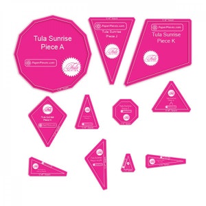 Tula Sunrise Quilt Acrylic Template Set - Etsy