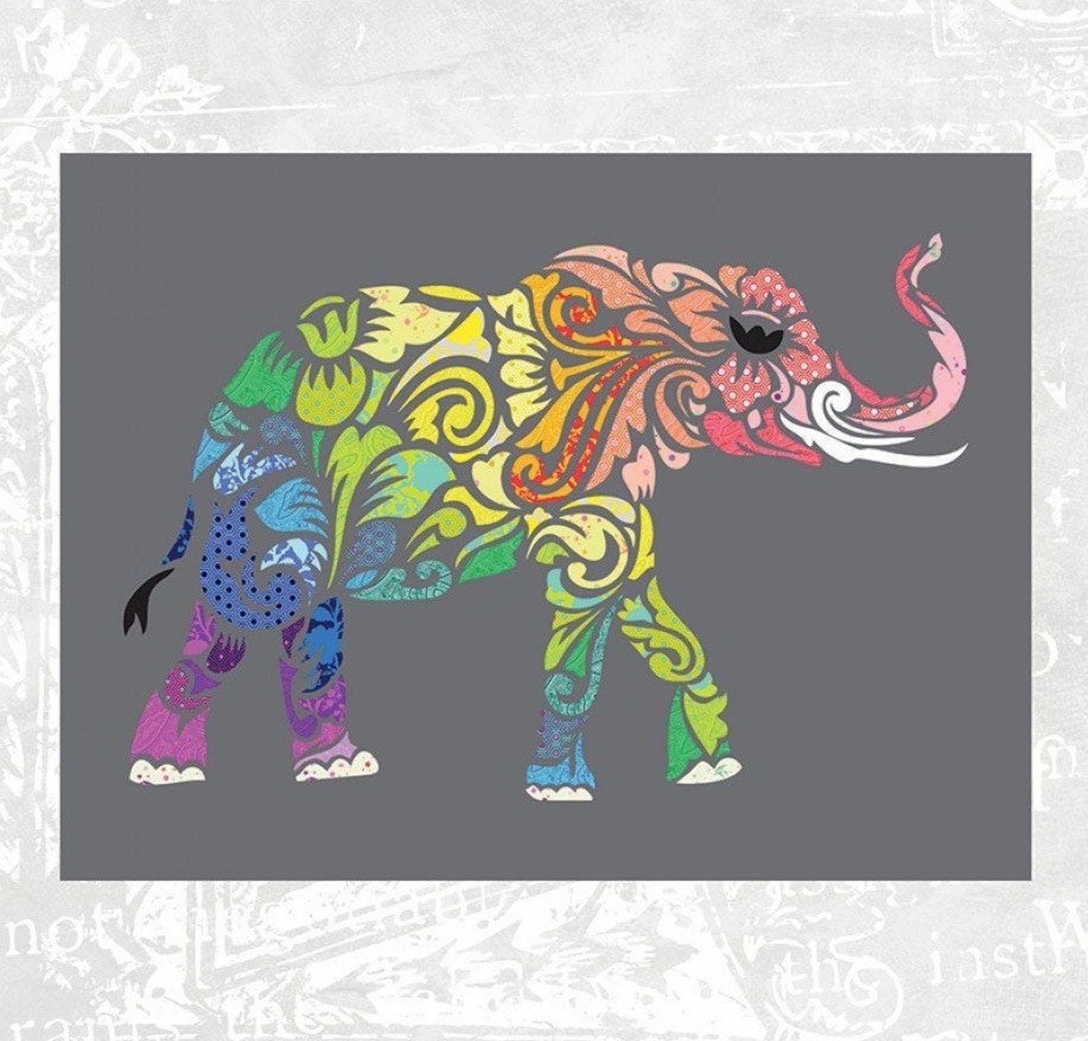 Tula's True Elephant Quilt Kit featuring True colors by | Etsy