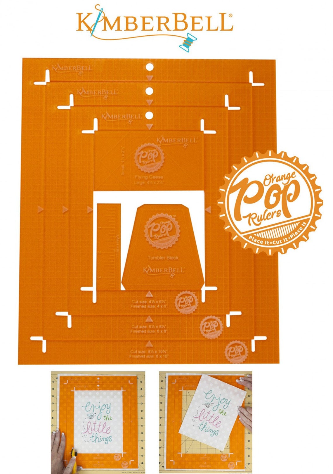Orange Pop Rulers Rulers Rectangle Set by Kimberbell Designs | Etsy