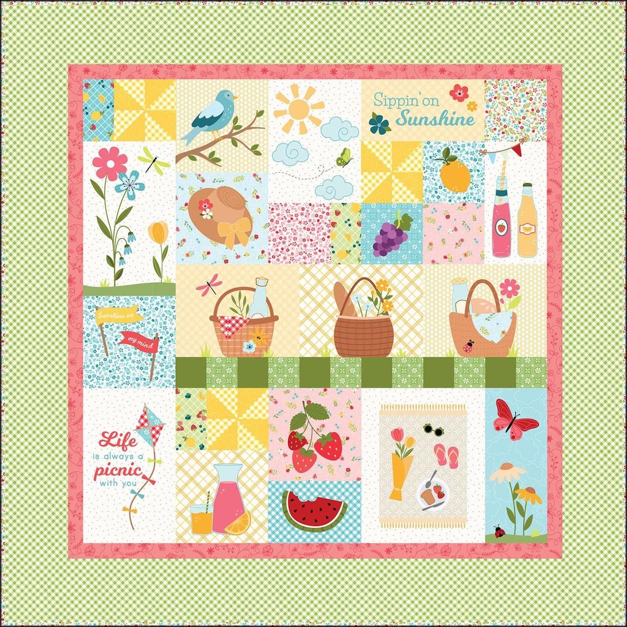Sippin' on Sunshine Quilt Kit - EMBROIDERY by Kimberbell - Etsy