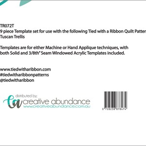 Tuscan Trellis Quilt Pattern Set by Tied With A Ribbon - Etsy