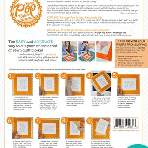 Orange Pop Rulers Rulers Rectangle Set by Kimberbell Designs - Etsy