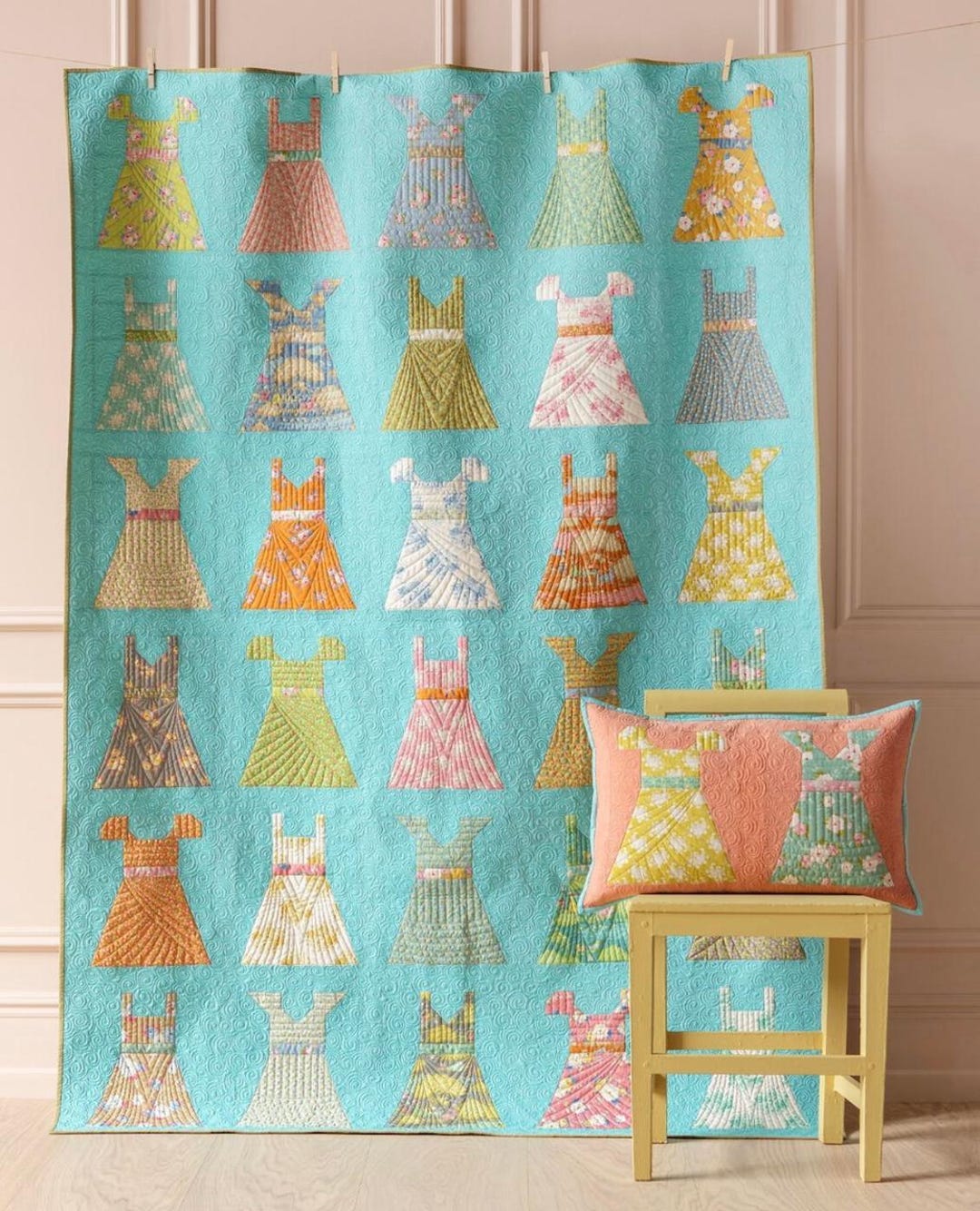 PRE-ORDER My Sunday Best Quilt Kit in Teal Sunday Brunch Featuring ...