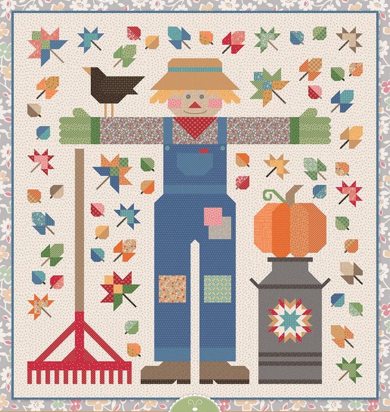The Quilted Scarecrow Quilt Kit by Lori Holt Featuring Autumn - Etsy