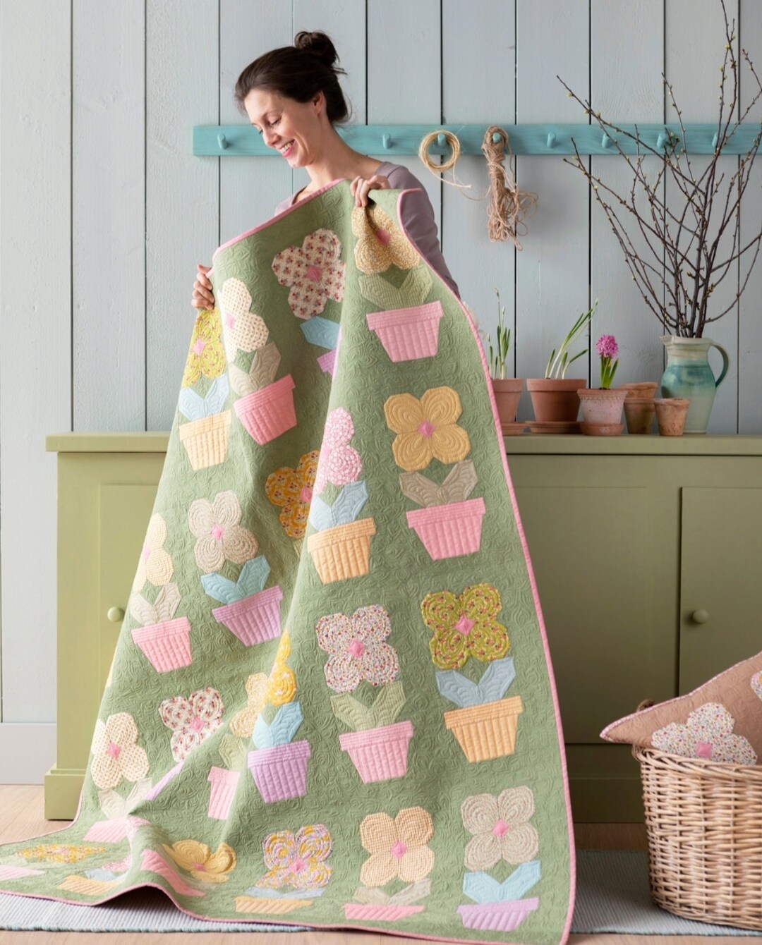 Potted Flowers Quilt Kit Featuring Tilda - Etsy