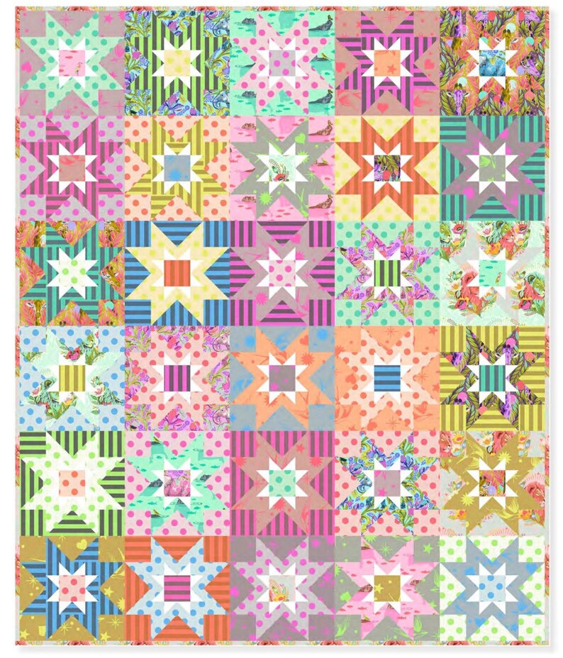 Wish Quilt Kit Featuring Everglow by Tula Pink - Etsy