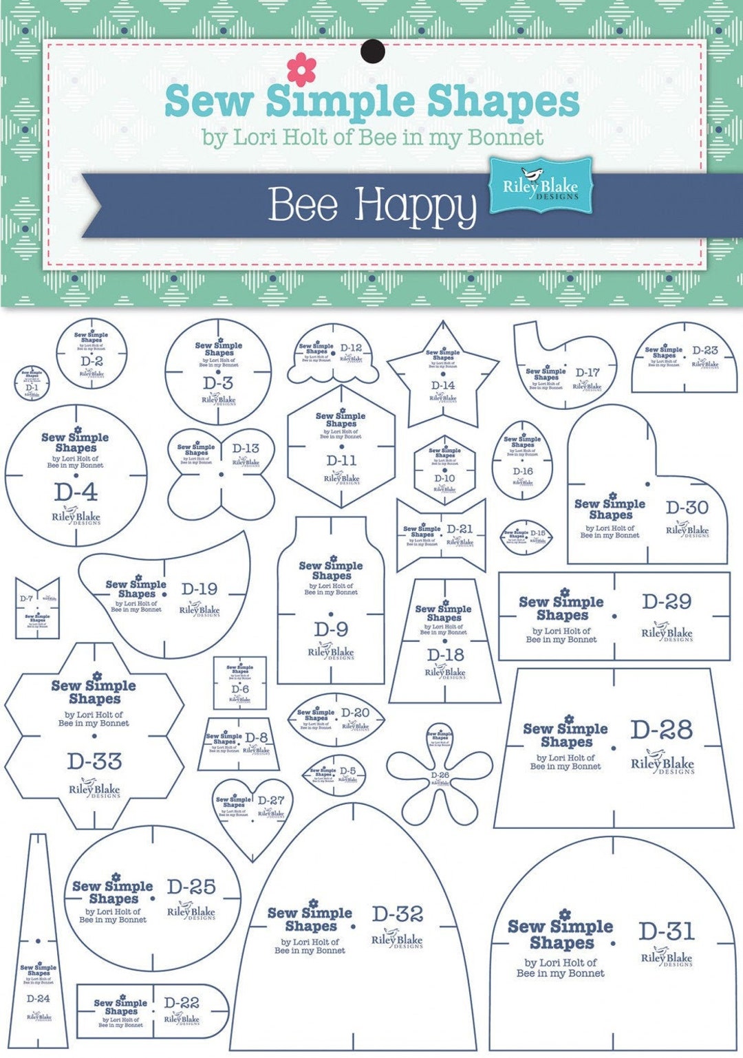 Bee Happy Sew Simple Shapes by Lori Holt - Etsy