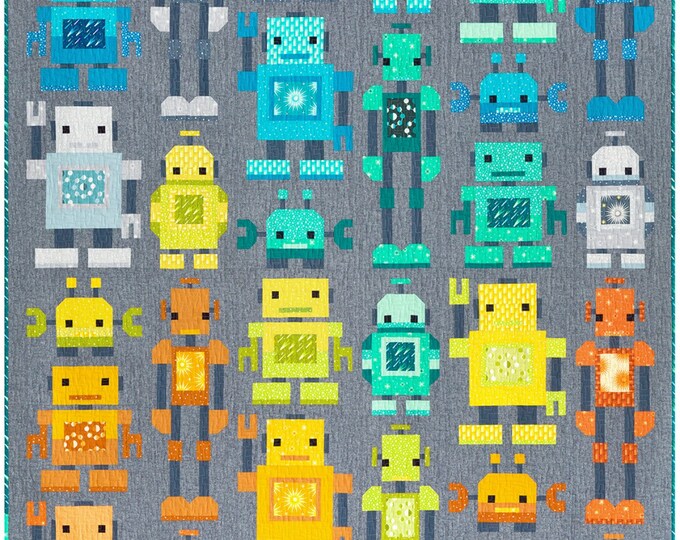 Robots Quilt Kit by Elizabeth Hartman - Etsy