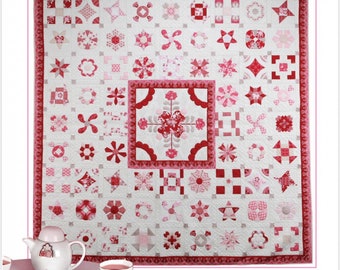 Raspberry Parlour Quilt Pattern by Sue Daley of Patchwork With Busyfingers - Etsy