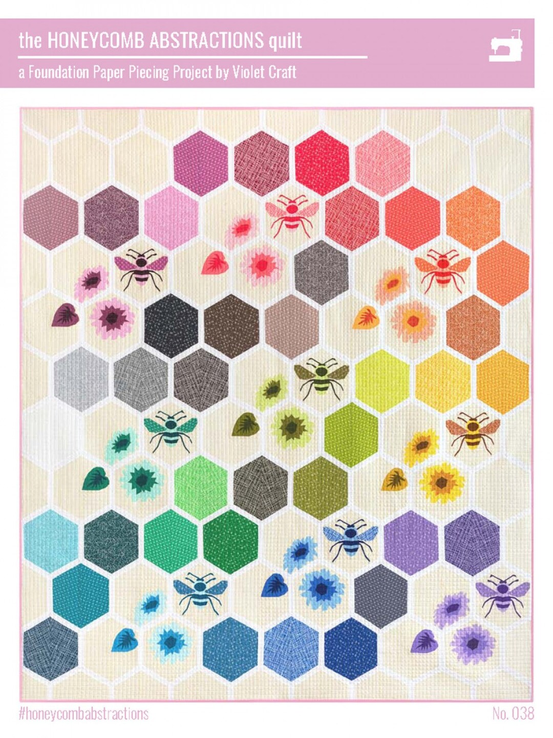 The Honeycomb Abstractions Quilt Pattern by Violet Craft - Etsy