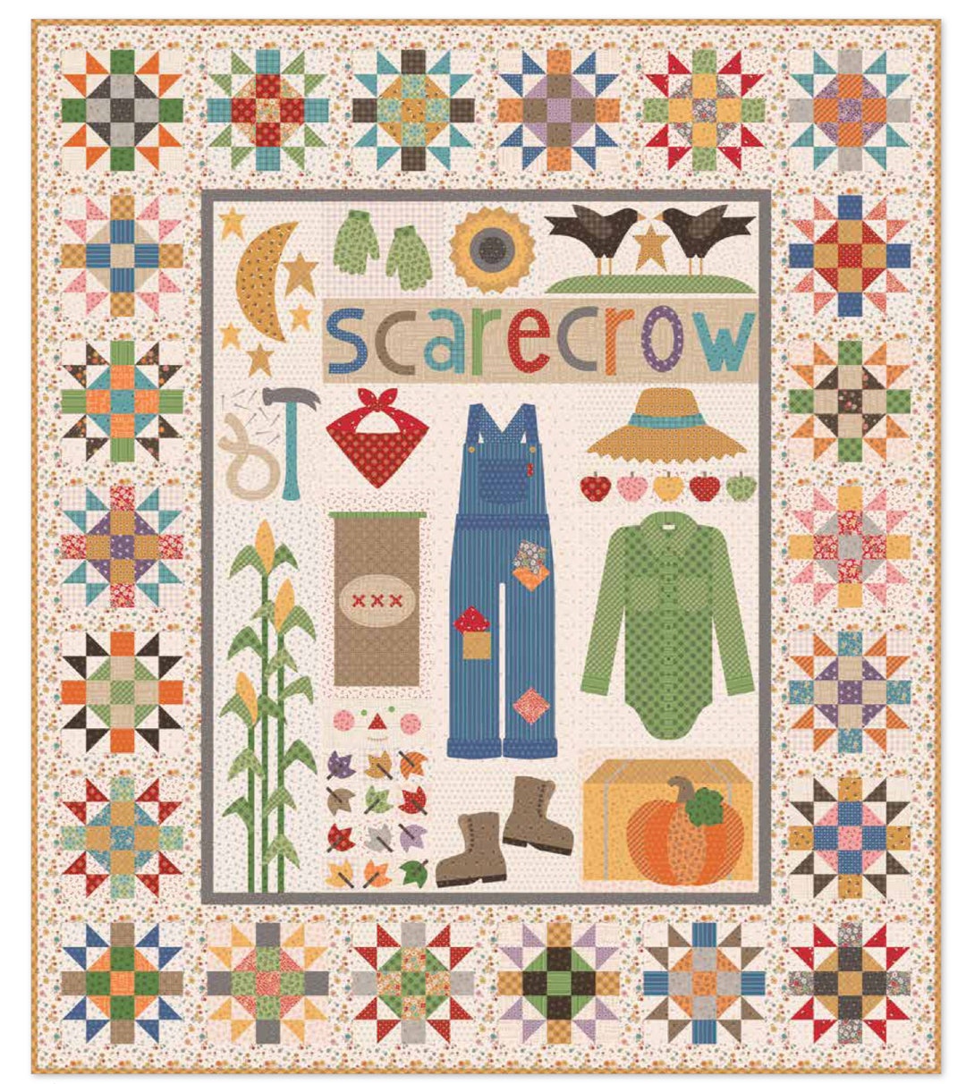 How to Build A Scarecrow Quilt Kit by Lori Holt Featuring Autumn - Etsy
