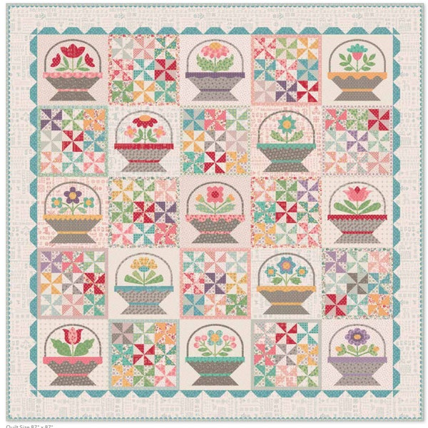 Flower Basket Quilt - Etsy