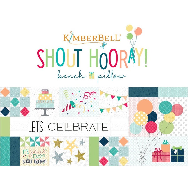 Shout Hooray Embroidery Bench Pillow Kit by Kimberbell - Etsy