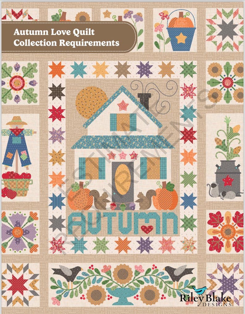 Autumn Love Machine Embroidery Quilt Kit by Lori Holt - Etsy