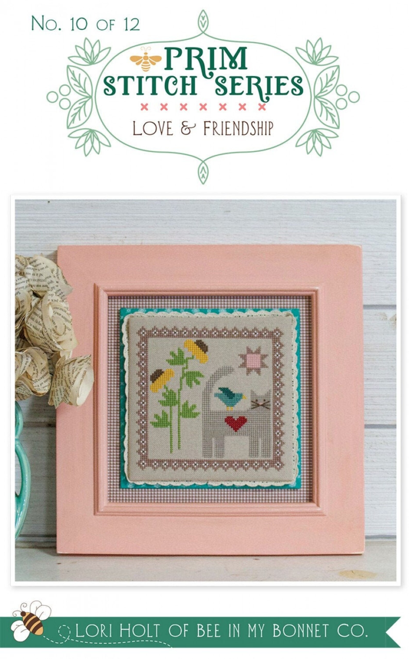 Prim Stitch Series 10 Love & Friendship Cross Stitch Pattern - Etsy