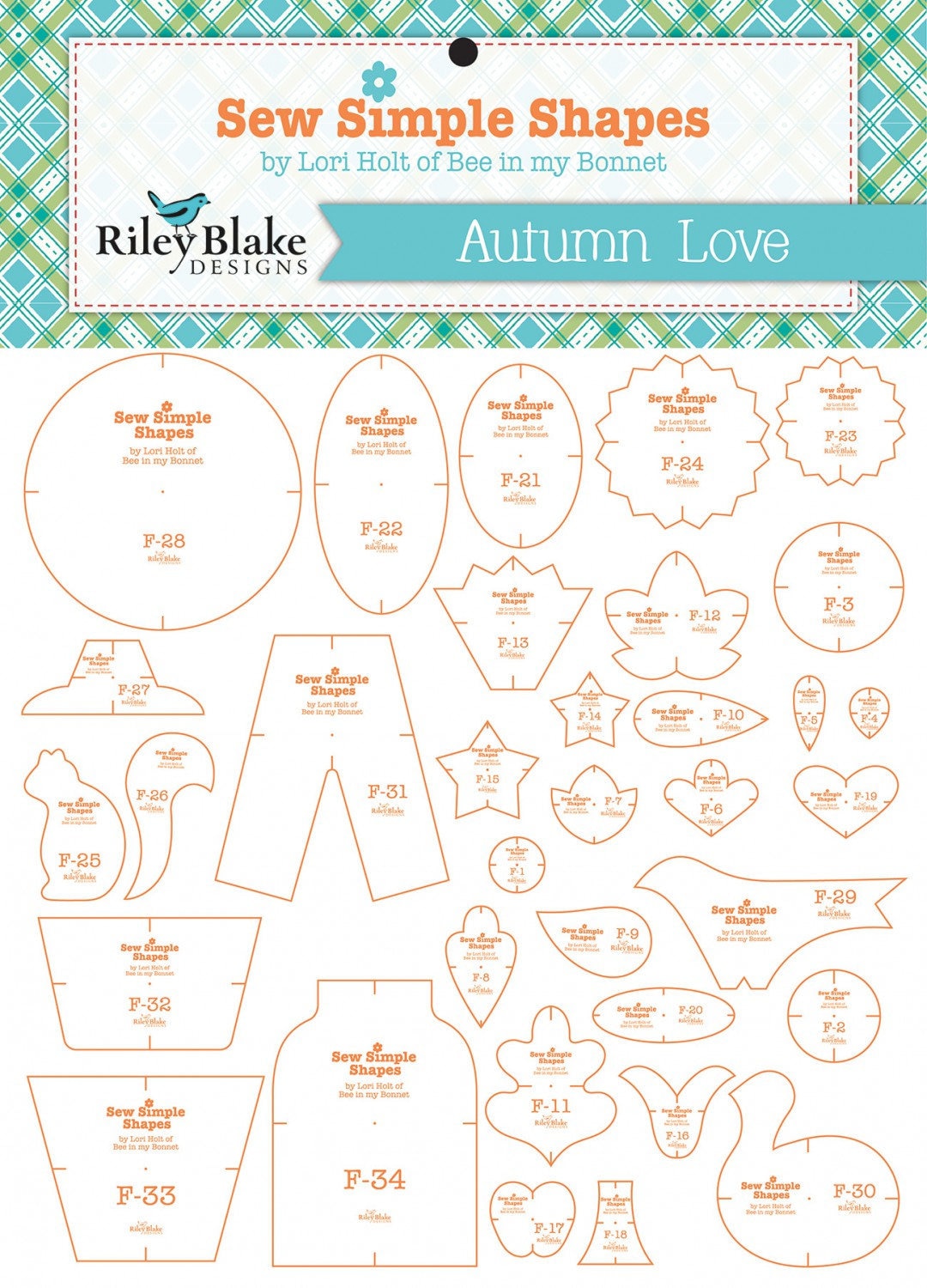 Autumn Love Sew Simple Shapes Template Set by Lori Holt - Etsy