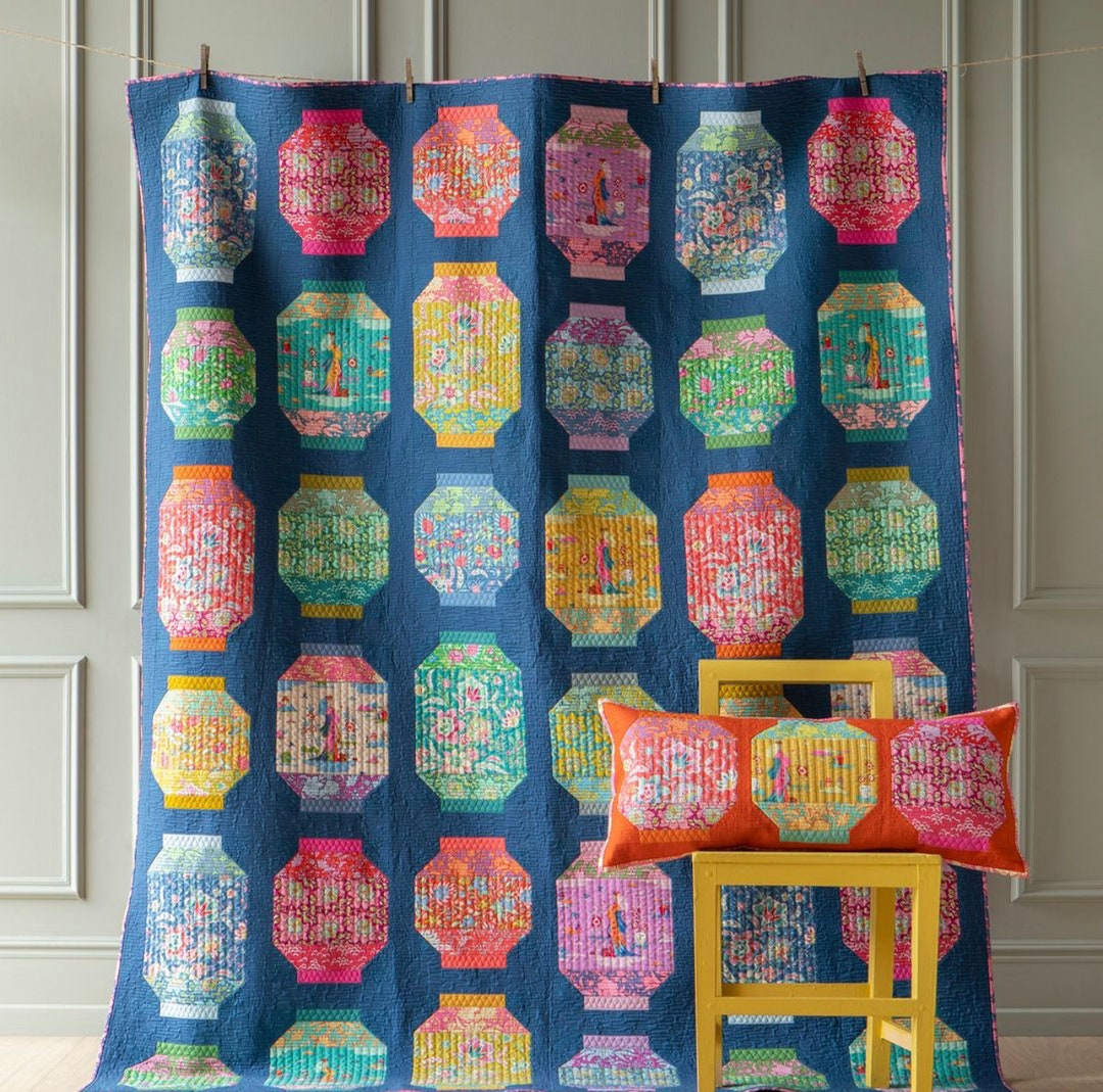 Blooming Lanterns Blue Quilt Kit Featuring Tilda - Etsy