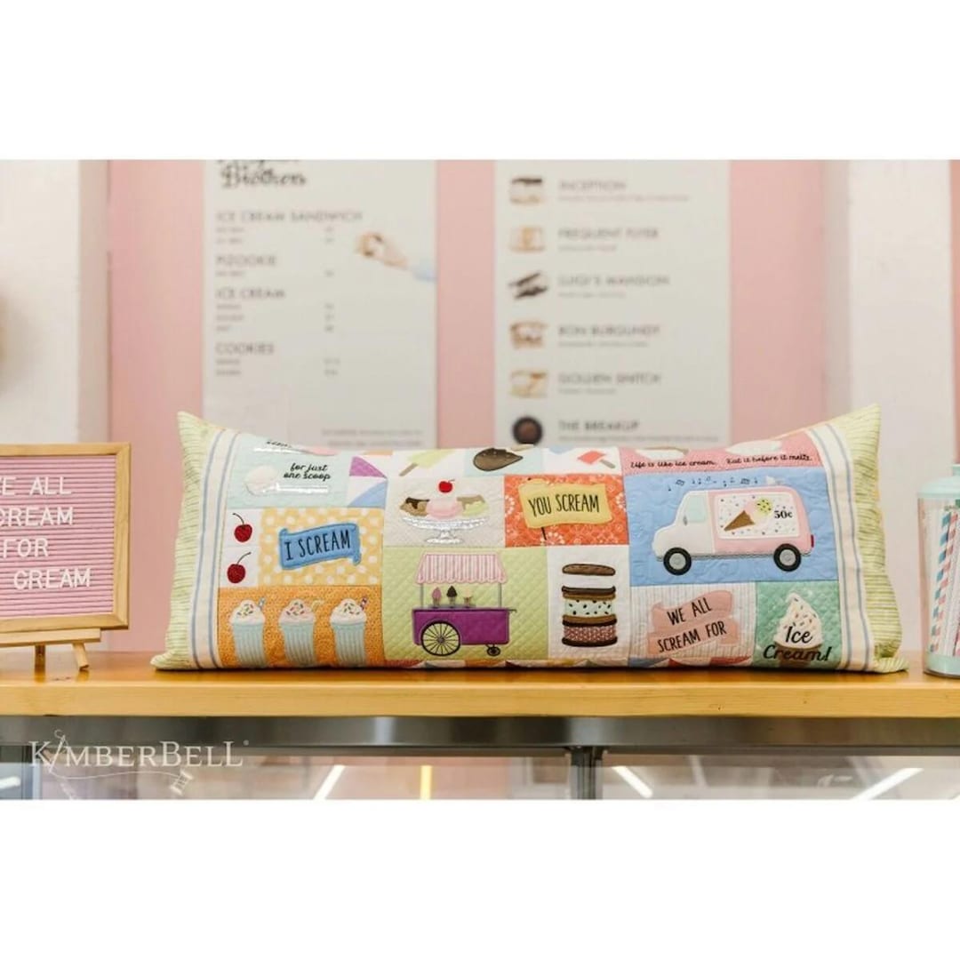Two Scoops Bench Pillow Kit - EMBROIDERY by Kimberbell - Etsy