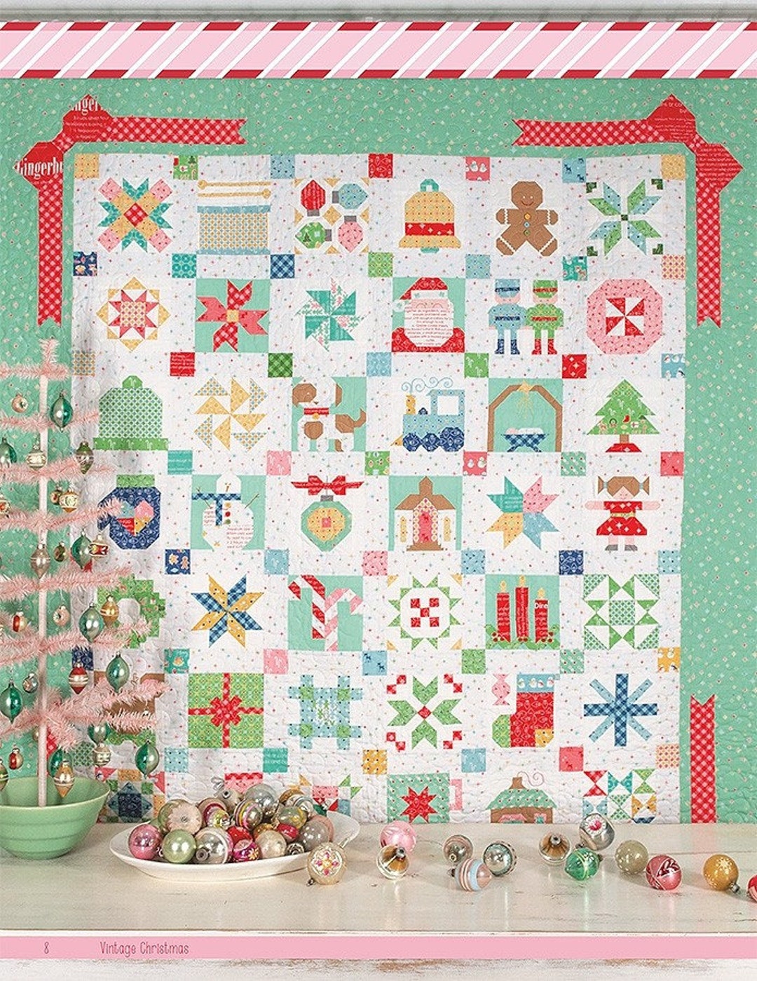 Vintage Christmas Sampler Quilt Kit Featuring Cozy Christmas by Lori ...