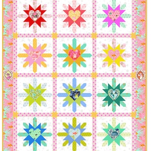 Heart Burst Quilt Kit Featuring Besties by Tula Pink - Etsy