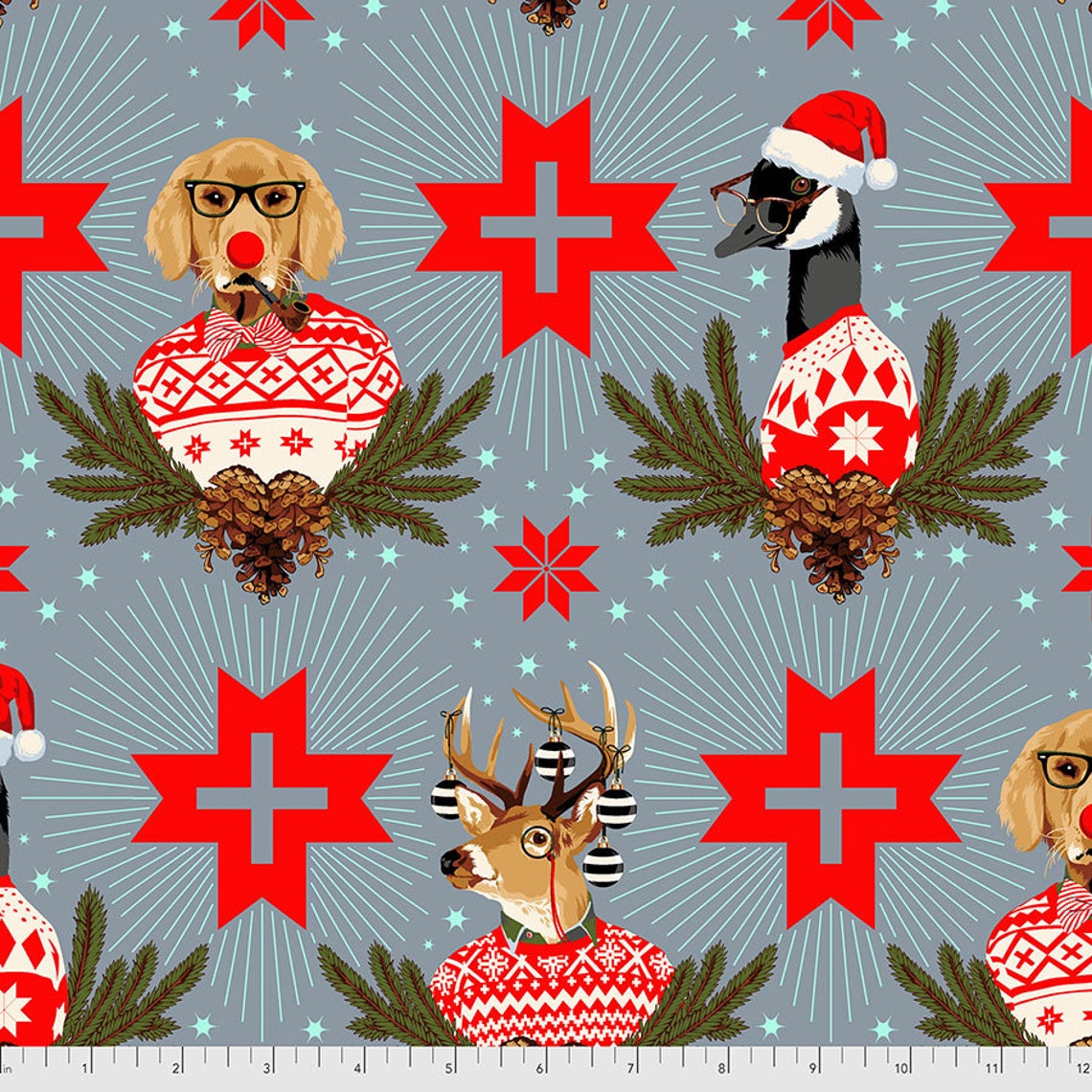 Hanging Out With the Homies Quilt Kit Featuring Holiday Homies | Etsy