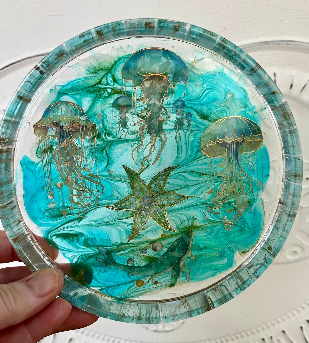 Ocean Themed Tray, Ocean Trinket Tray; Ocean Bedroom Tray, Ovean ...