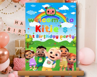 Cocomelon Birthday Welcome Sign - Etsy UK