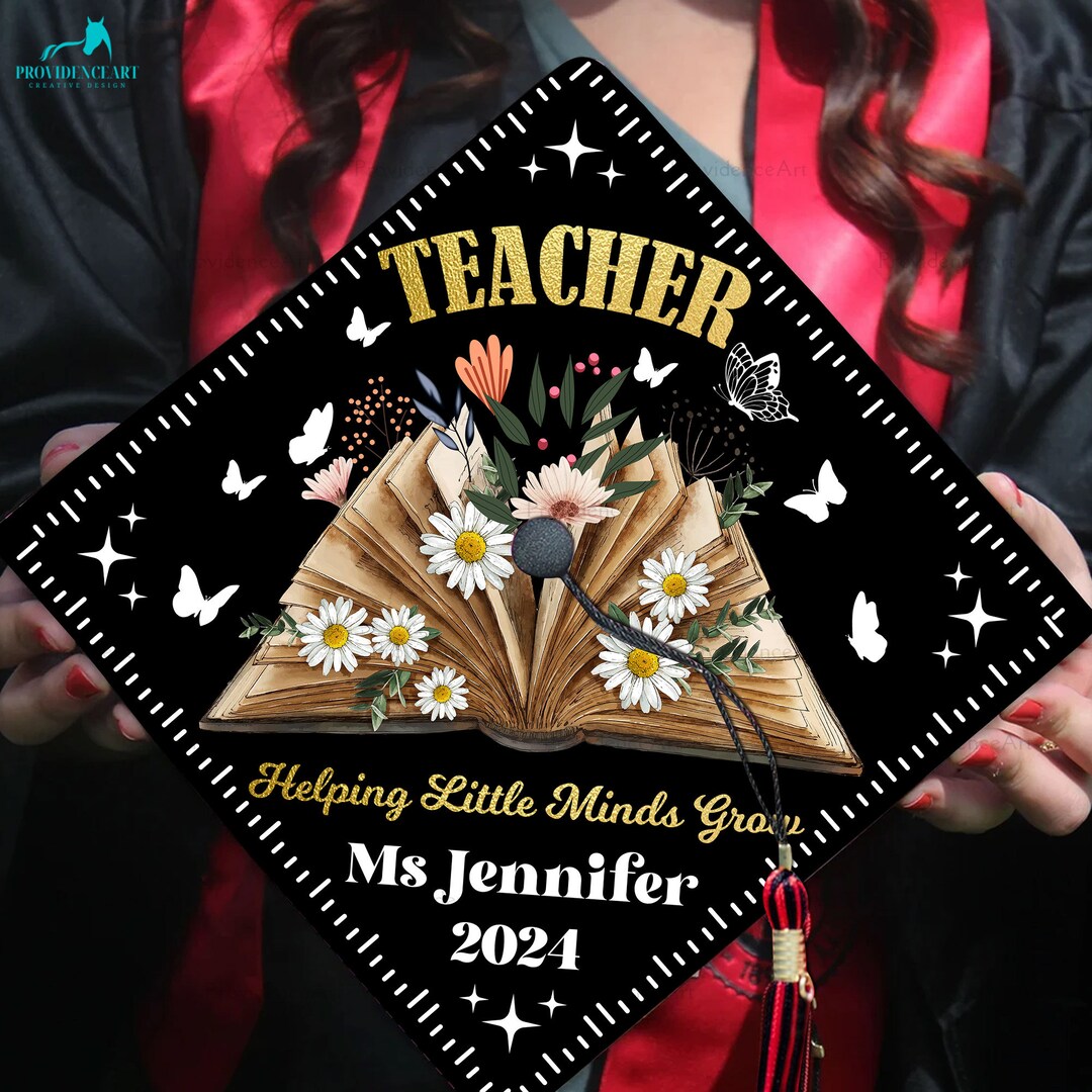 Custom Name Helping Little Minds Grow Graduation Cap Topper for Future ...
