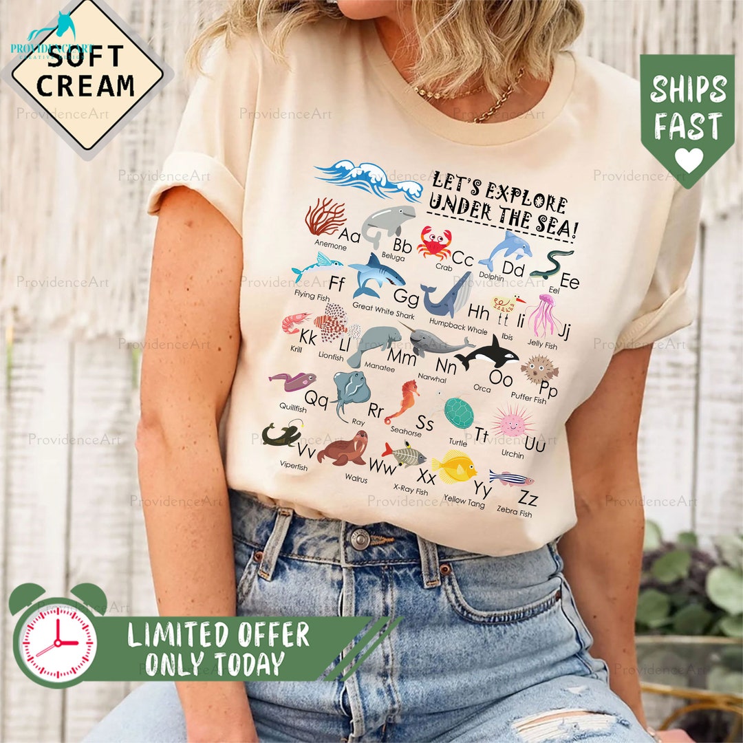 Let's Explore Under the Sea Shirt, Beach Shirt | Undersea Animals Shirt ...