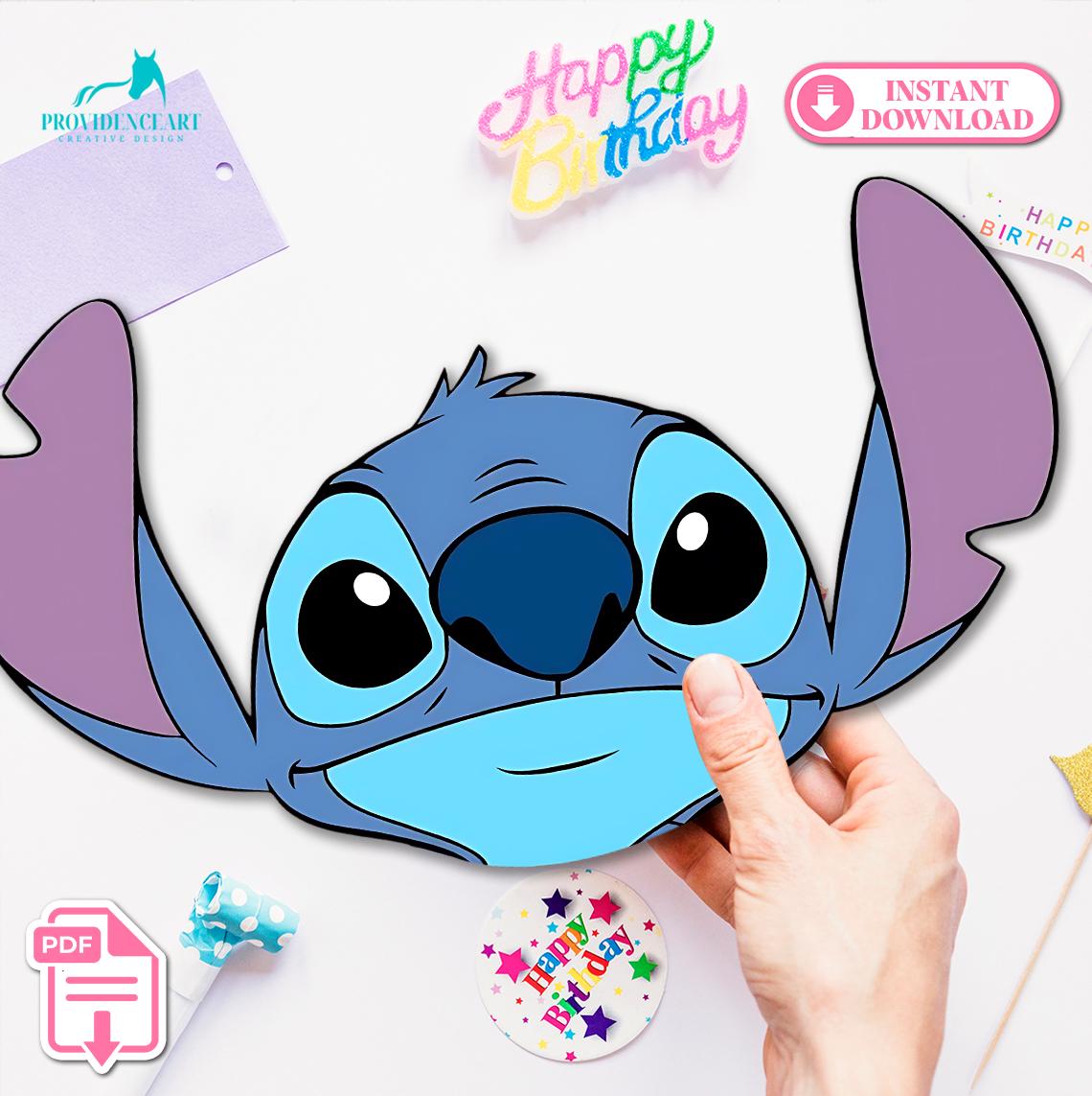 Lilo and Stitch Photo Props, Printable Party Mask Set, Digital Download ...
