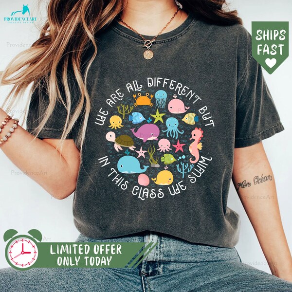 We Are All Different but in This Class We Swim Together - Etsy