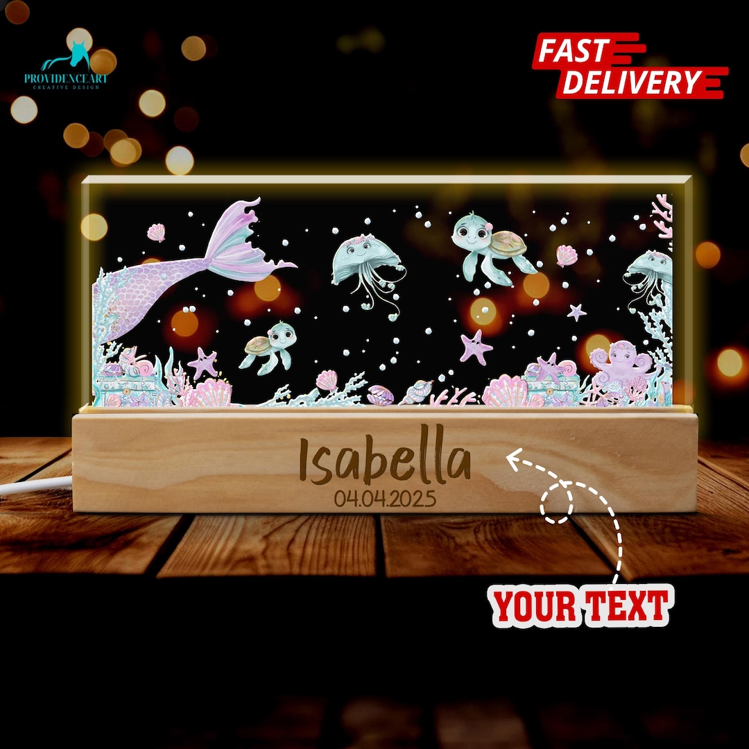 Under the Sea Night Light: Custom Name Ocean Theme Gift - Etsy