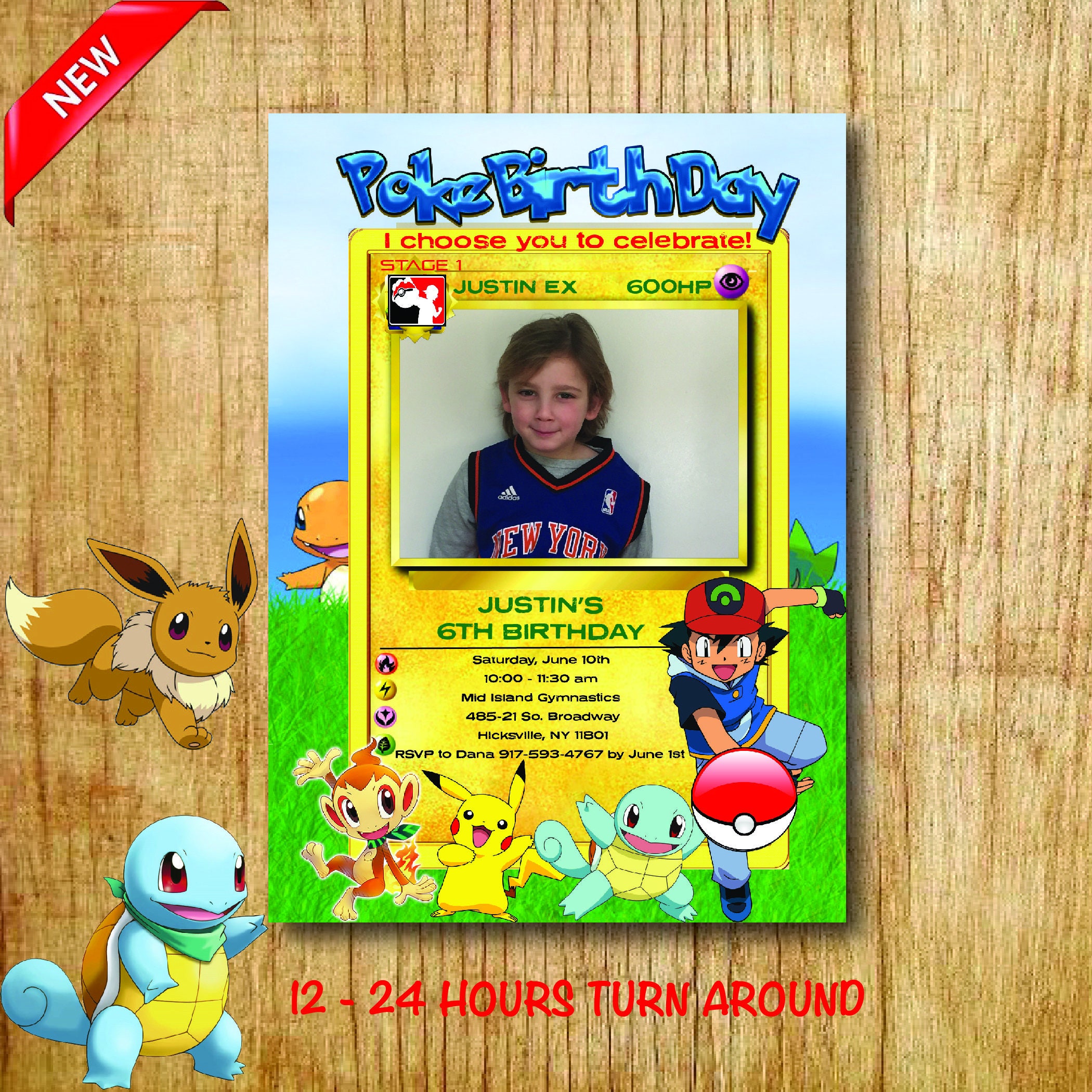 Pokemon invitation invitation anniversaire pokemon | Etsy