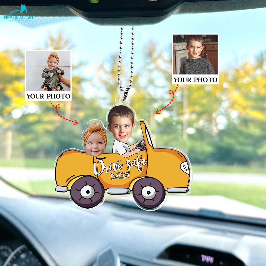 Fathers Day Gifts for Dad Papa, Personalized Drive Safe Daddy Hanging ...