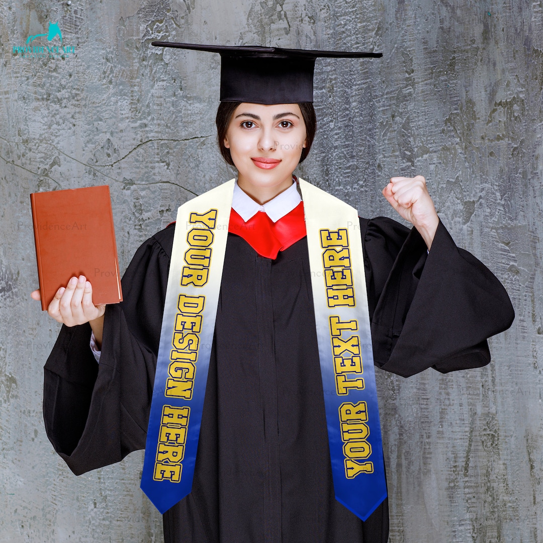 Customized Design for Your Graduation Stole, Personalized College Stole ...
