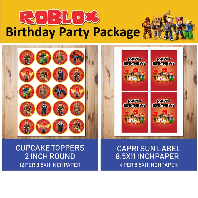 Roblox Boy Birthday Party Package Roblox Boy Birthday - Etsy Australia