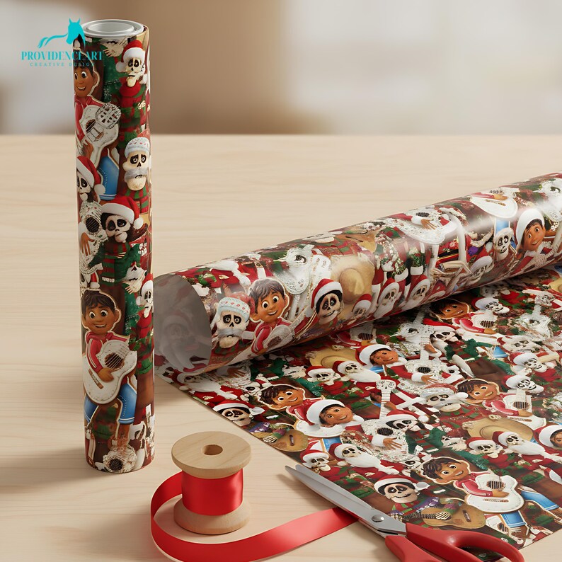 Coco Christmas Wrapping Paper: Miguel & Skeletons - Etsy
