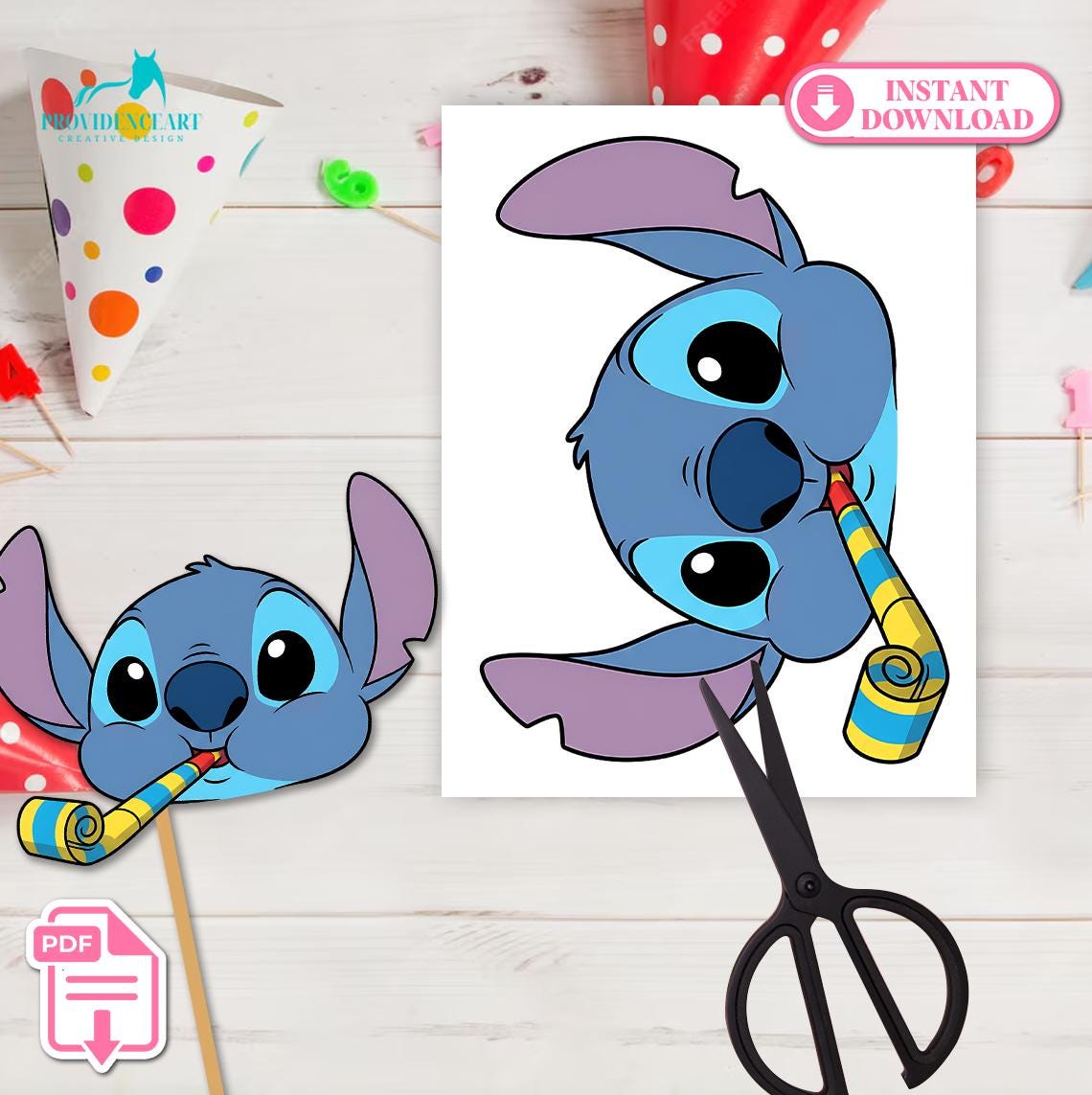 Lilo and Stitch Photo Props, Printable Party Mask Set, Digital Download ...