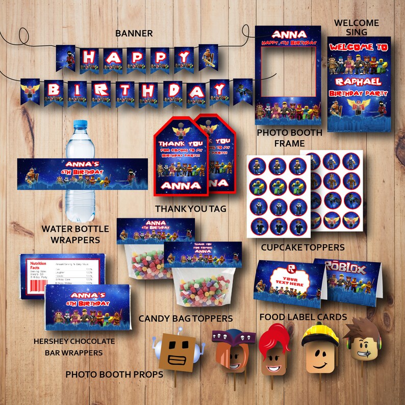 Roblox Birthday Party Package Roblox Birthday Printables - Etsy Hong Kong