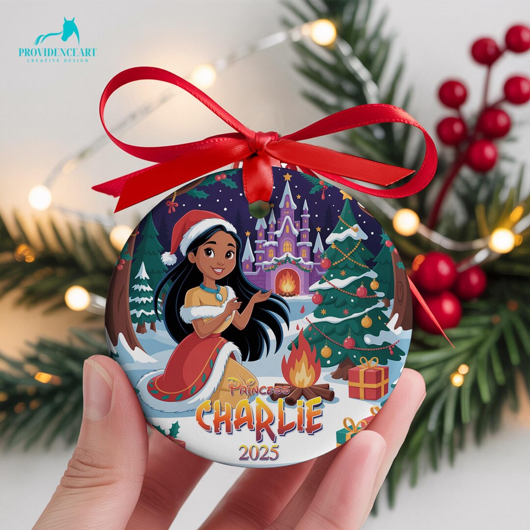 Personalized Pocahontas Princess Ornament, Custom Name Disney Christmas ...