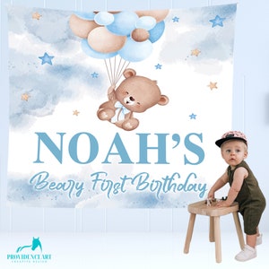 Custom Beary First Birthday Party Baby Shower Backdrop, We Can Bearly ...