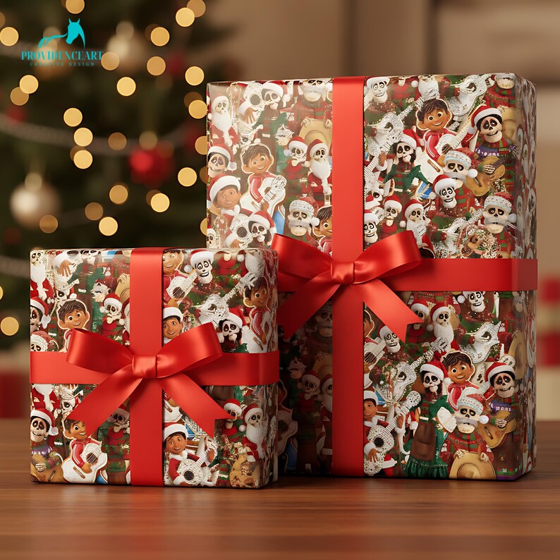 Coco Christmas Wrapping Paper: Miguel & Skeletons - Etsy