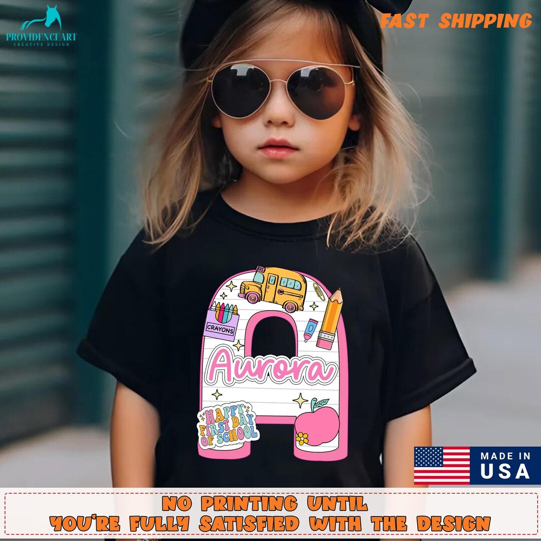 Custom Name Back to School Gift Ideas for Girl, Personalized Alphabet ...