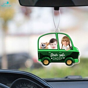Custom Photo Drive Safe Daddy Ornament for Car, Personalized Birthday ...