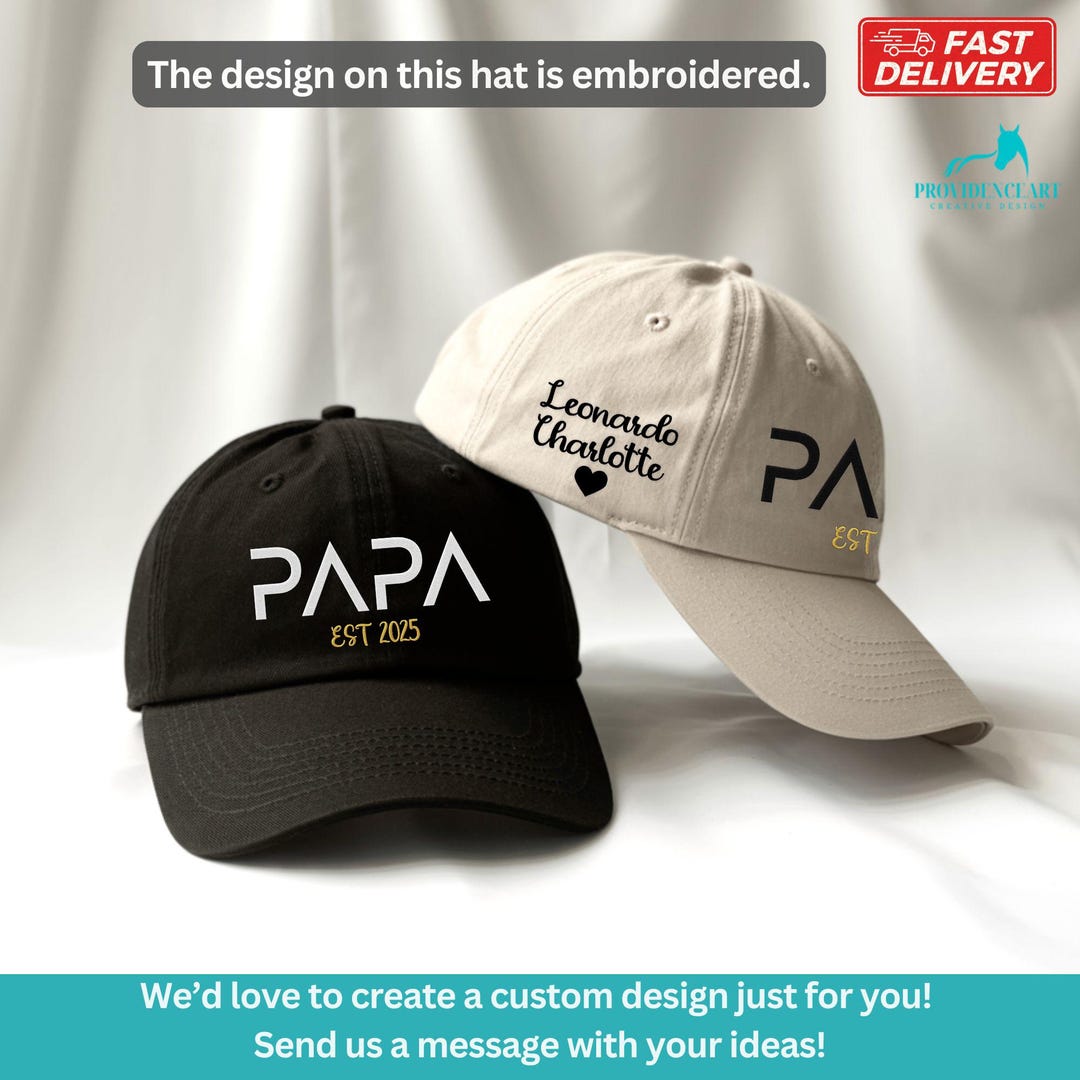 Personalized Dad Embroidered Cap With Kids Names, Retro Customized Gift ...