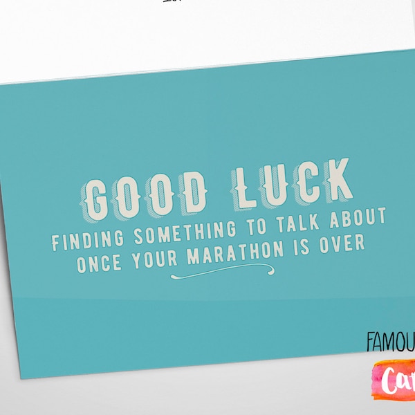 Marathon Good Luck Card - Etsy